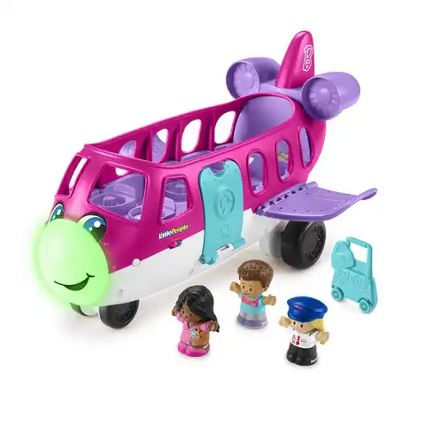 Little People Barbie Toy Airplane with Lights Music and 3 Figures Little Dream Plane Toddler Toys Bilingual Version Ages 1 1 2 5Y Walmart