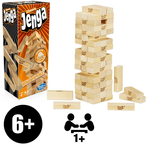 Jenga Game The Original Wood Block Party Game Ages 6 and up Walmart